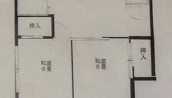 仙台市青葉区八幡アパート 6畳二間 2FL バス停近く 駐車可の間取り図1