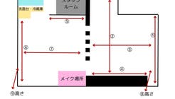 【スタジオ・パリュール】南海石津川駅徒歩5分/格安撮影スタジオ/天井高/撮影セット複数ありの間取り図1