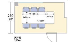 【302】小会議室(定員6名)の間取り図1