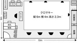 【大阪/南森町】プロ機材照明付き・本格グリーンバックスタジオ! MV・PV・VFX・CM撮影!(Wi-Fi完備)※音声収録可能の間取り図1