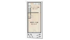 枚方市長尾駅 路面 貸会議室・商談・契約等 無料Wi-Fi・キッチン・洗面台・トイレ付きレンタルスペースの間取り図1