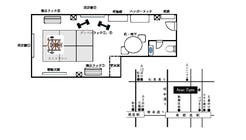 【東銀座駅徒歩1分】モノクロ基調の本格プライベートジム【路面店】の間取り図1