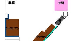 【交通局前電停より徒歩1分】5つのブースを構える撮影スタジオ/自然光/天井高2.4m/高速Wi-Fi/動画撮影/ポートレートの間取り図1