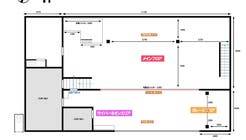 火・水使用OK/天井高20mの巨大倉庫スペース/豊富な機材/太陽光も十分、遮光も可能の間取り図1