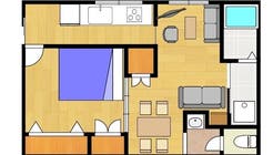 天下茶屋駅徒歩8分!宴会・パーティ・料理可能!10名様ほどでのご利用に最適!の間取り図1