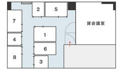 <ビズボ赤坂見附駅前No.5>【換気ファン付完全個室】10番出口1分🚃光回線Wi-Fi📶電源🔌テレワーク/ZOOM/作業の間取り図1
