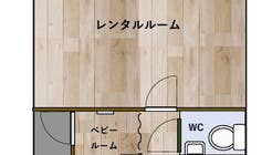 【JR塚口徒歩1分¦自然光がはいる部屋¦ナチュラルテイスト¦無料Wi-Fi¦プロジェクター¦】撮影会📸女子会やママ会もの間取り図1