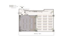 NEW!【日本橋駅30秒/東京駅4分】最大54名/光無料Wifi/セミナー・カンファレンス・会議・懇親会等に!飲食🍷可!・の間取り図1
