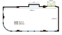 【大阪港駅徒歩4分/無料駐車場1台あり】南向き窓で明るい☀️展示会やワークショップにも!!の間取り図1