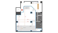 京都河原町駅から歩いて5分!プロスペックの音響・配信設備を備えたcafeのような明るい空間のライブハウスです。の間取り図1
