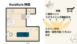 【06💐完全個室型プライベートサロン| グッと高級感を演出✨】JR神田駅南口3分すぐ💆♀️リラク・整体/26m²の間取り図1