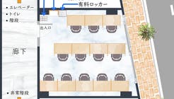 【プレオープン価格中‼️】天神駅から徒歩5分!快適チェア💺静かな集中空間が手に入る自習室📚の間取り図1