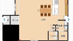 戸建て1棟貸切利用。 飲食可。バリアフリー。駐車場2台完備 、バス停も目の前の間取り図1