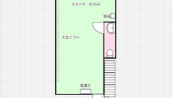 小田急相模原駅から徒歩わずか2分!レンタルスタジオ ASUKAの間取り図1