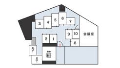 <ビズボ五反田東口No.7>【換気ファン付完全個室】浅草線徒歩1分・JR徒歩3分🚃光回線Wi-Fi📶電源🔌テレワークの間取り図1