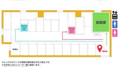 🚃新宿西口駅/新宿駅『D5出口』徒歩3分✅駅近✅直前でも予約可能✅少人数での打ち合わせ✅一人での作業に最適の間取り図1