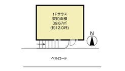 【1F路面】吉祥寺駅から徒歩2分の、ポップアップスペースの間取り図1