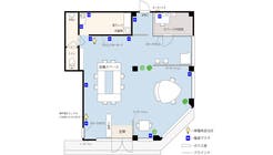 【完全貸し切り】多目的レンタルスペース、広々90平米の間取り図1