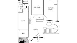 【グランドピアノ・1F】防音室で個人練習、各種楽器の趣味・練習、ネット配信、レッスン室として定期利用可能ですの間取り図1